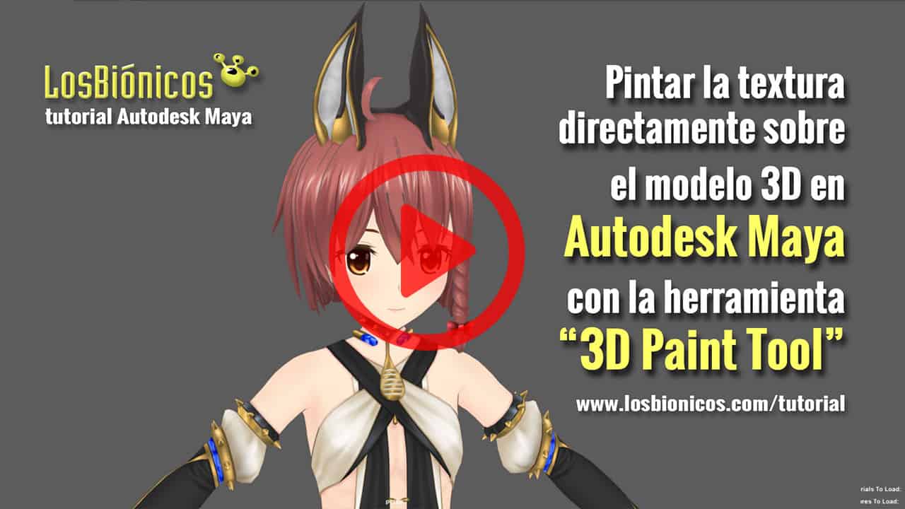 Cómo pintar sobre el modelo 3D en tiempo real en Autodesk Maya