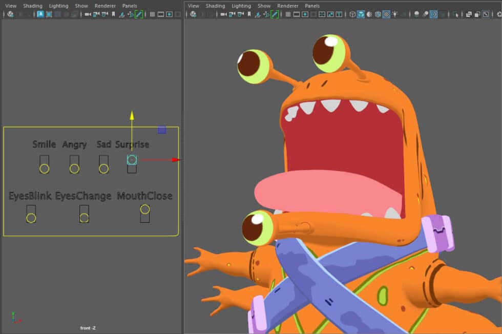 3D character rigging and facial expressions for animation